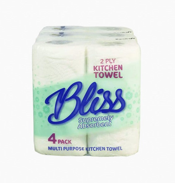 24 Rolls Bliss 2 Ply Kitchen Towel (4X6) – Tissuewholesaler