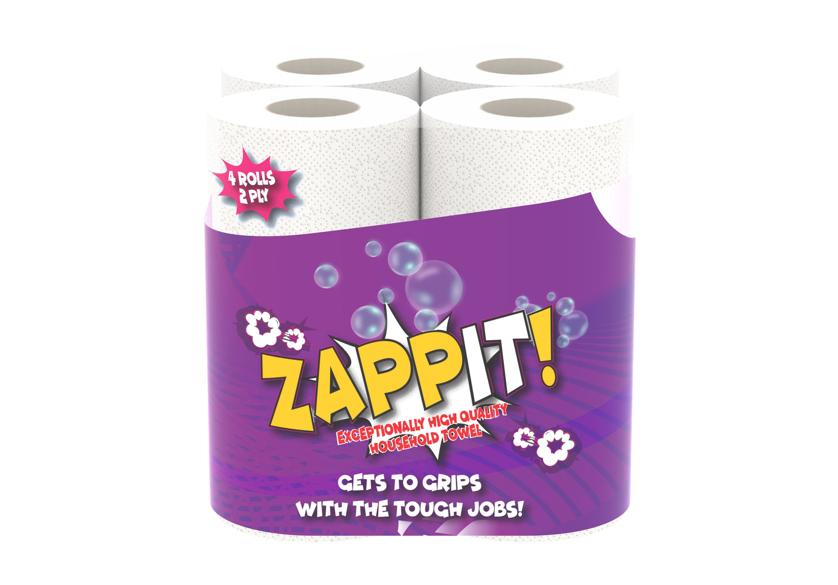 Zappit Kitchen Towel 2Ply (4 x 6) 24 Rolls – Tissuewholesaler
