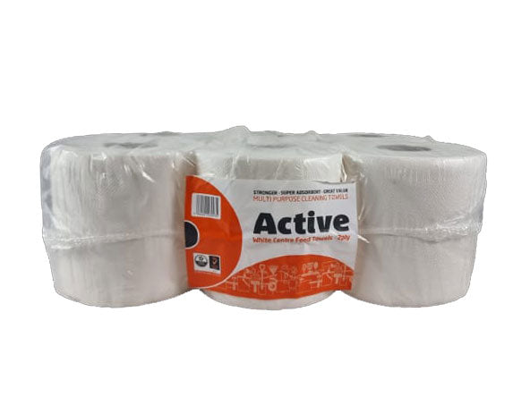 Active Maxi Centrefeed Wiper Paper Towel - White 2Ply (1X6 ...