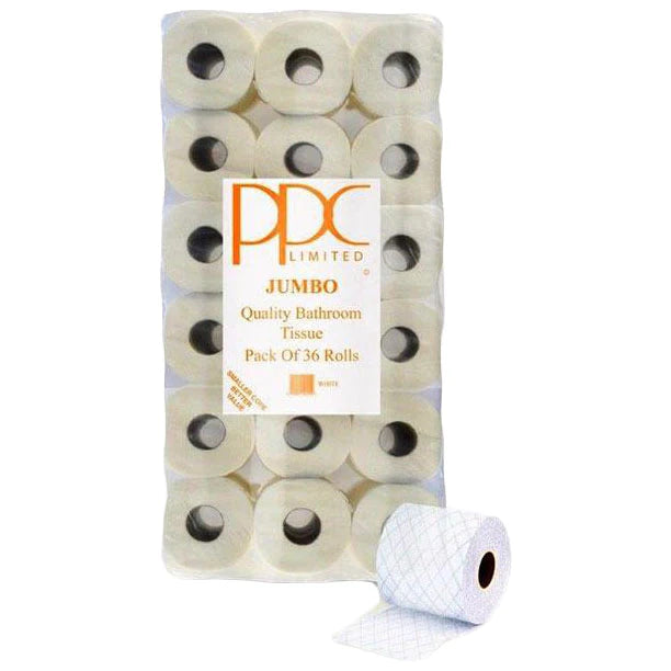 PPC Jumbo Toilet Rolls 36 Rolls 2ply – Tissuewholesaler
