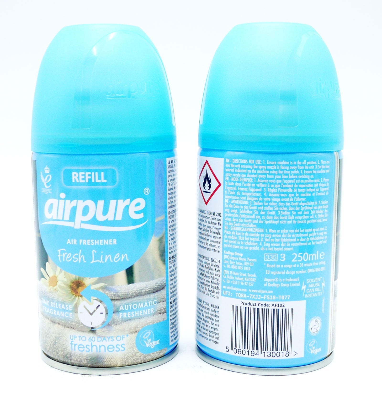 Airpure Air Freshener Auto Refill 250ml Linen 12 Cans – Tissuewholesaler